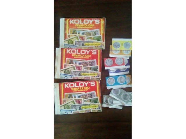 Denar za igro KOLOYS - 3 albuma + 15 sličica RARITET!!!