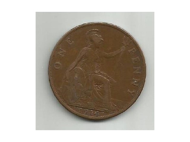 Velika Britanija 1 penny 1914.