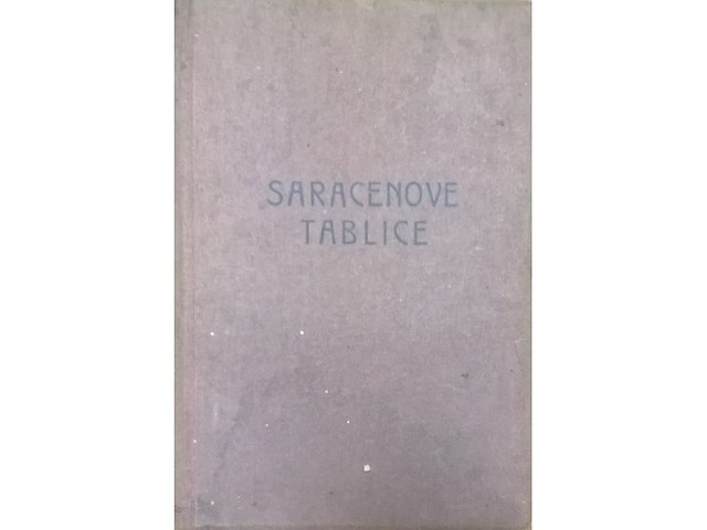 O. Sarrazin, H. Oberbeck, SARACENOVE TABLICE, 1948.