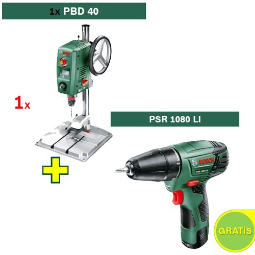 Stubna bušilica Bosch PBD 40 + Aku bušilica Bosch PSR 1080 LI