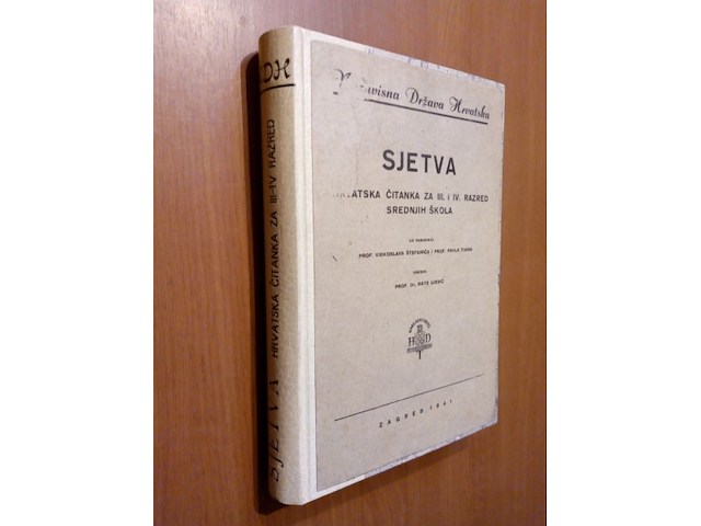 SJETVA, Hrvatska čitanka za 3  i 4 razred /1941god.