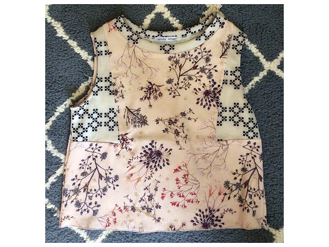 Zara patchwork puder roze top majica *NOVOO*