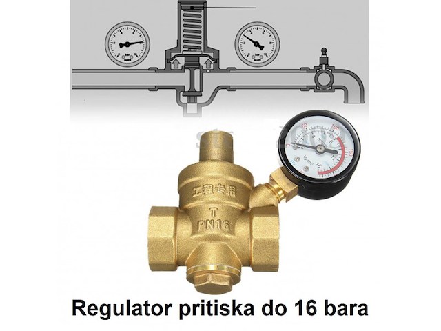 Regulator pritiska vode 16 bara - 3/4` (26mm) - DN20