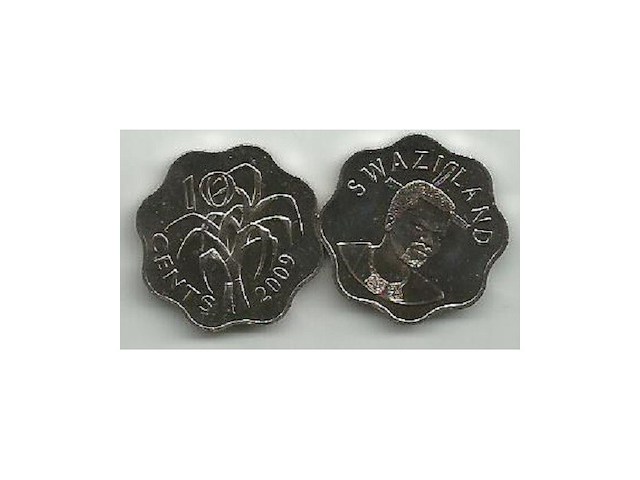 Swaziland 10 cents 2009. UNC