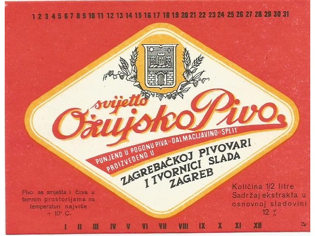 OZUJSKO PIVO etiketa