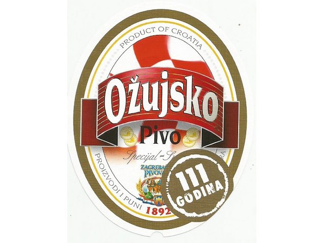 OZUJSKO PIVO etiketa