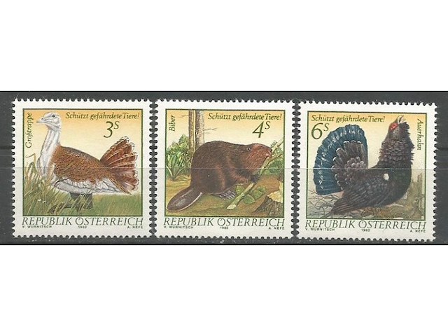 Austrija,Fauna 1982.,čisto