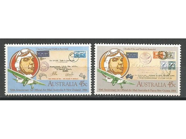 Australija,50 god vazdušne pošte 1984.,čisto