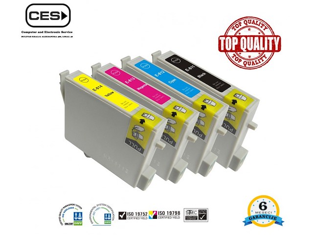 EPSON T0611 T0612 T0613 T0614 -komplet 4 kertridza NOVO