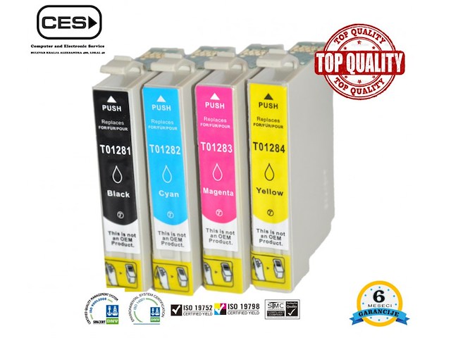 EPSON T1281 T1282 T1283 T1284 -komplet 4 kertridza NOVO