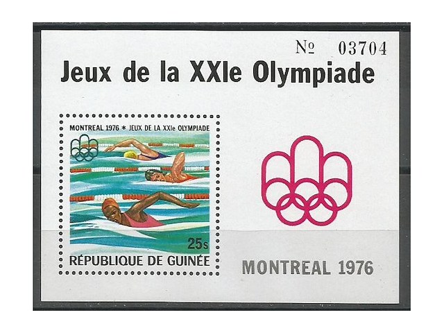 Gvineja,LOI-Montreal `76 1976.,blok,čisto
