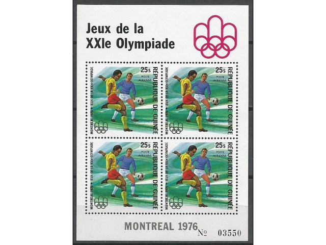 Gvineja,LOI-Montreal `76 1976.,blok,čisto