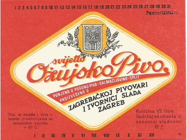 OZUJSKO PIVO etiketa