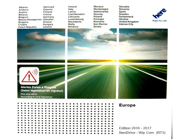 MAPE ZA NAVIGACIJU PEŽO-CITROEN RT4-RT5; 2017.