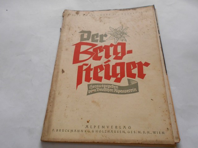 Der Bergsteiger, august 1938.