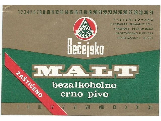 MALT BEZALKOHOLNO CRNO PIVO etiketa