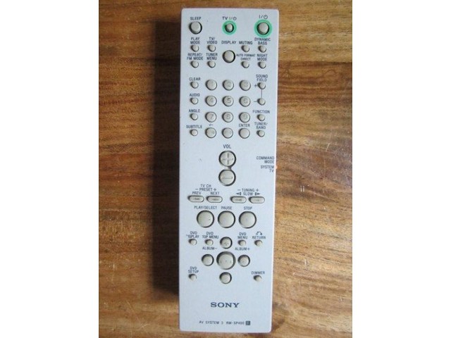 Sony AV System 3 daljinski upravljač RM-SP400