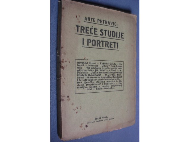 TRECE STUDIJE I PORTRETI - Ante Petravic