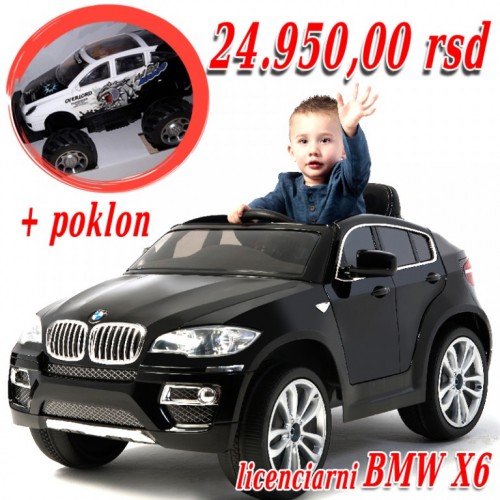 Automobil na akumulator model 229 BMW X6 crni + poklon