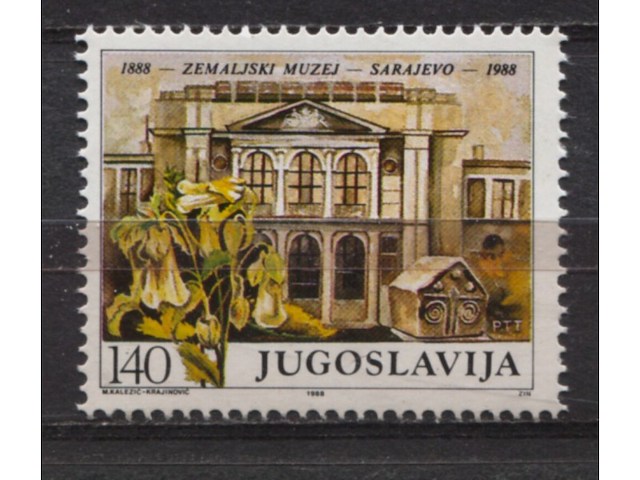 Jugoslavija 1988 100 god Zemaljskog muzeja Sarajevo