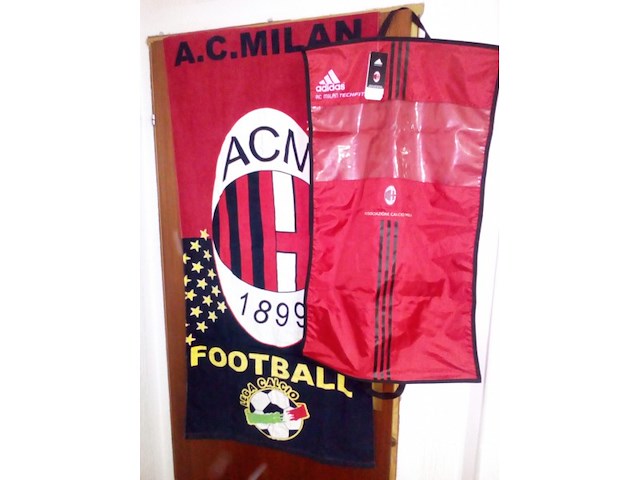 Zastava - peškir i kesa za odelo AC Milan