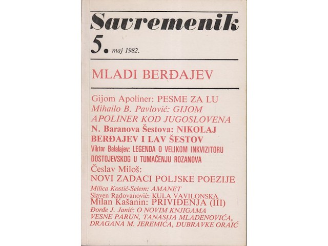 APOLINER / Savremenik 5. maj 1982 - odličnO