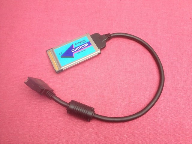 CitiRom CardBus PCMCIA kartica za laptop sa kablom+GARA