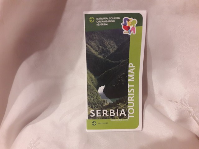 Srbija turistička mapa karta tourist map Serbia