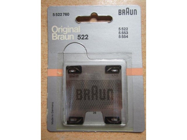 Braun 522 (5522760)- nova mrežica za aparat za brijanje