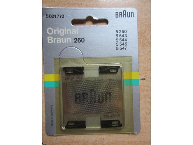 Braun 260 - nova mrežica za aparat za brijanje