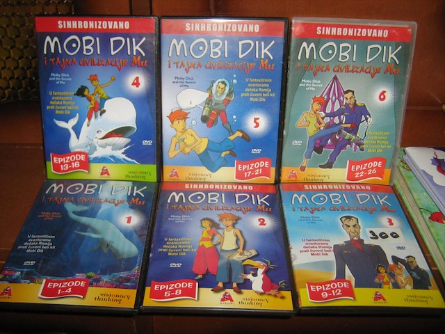 DVD - MOBI DIK I TAJNA CIVILIZACIJE MU 6 DVD - KOMPLET