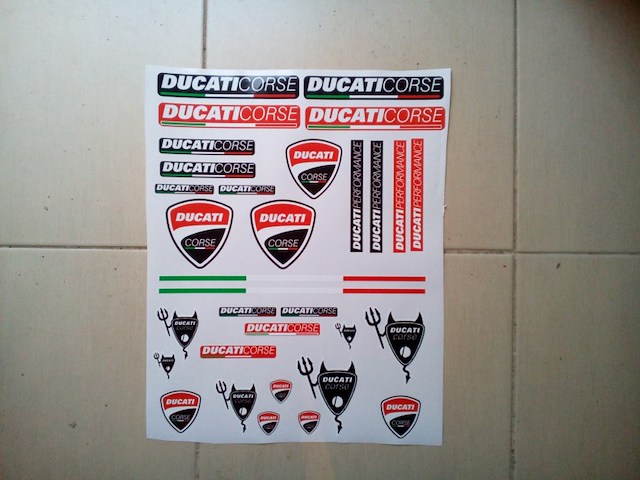 Nalepnice za motore DUCATI tabla