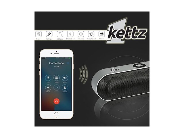 Bluetooth zvučnik Kettz BTK-990 V4.2 silver