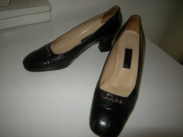 Crne vintage cipele br.38,5 gaz 25cm