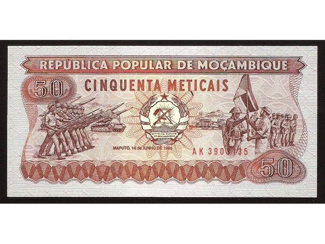 MOZAMBIK 50 metikasa (1986)  UNC