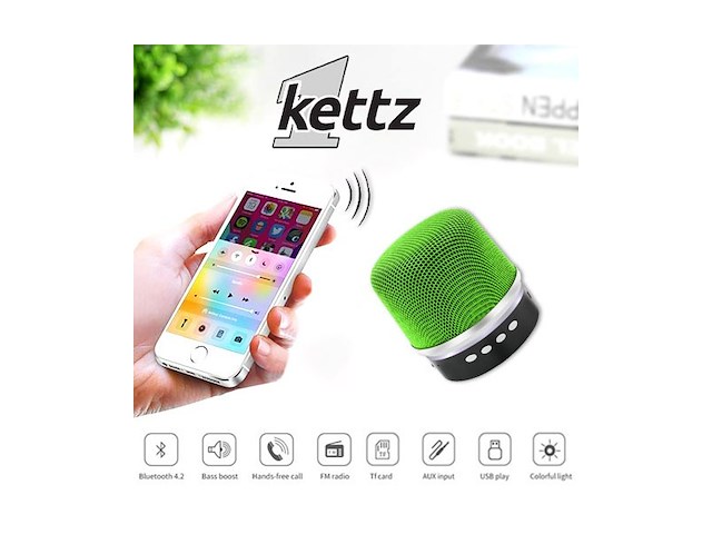 Bluetooth zvučnik Kettz BTK-790 V4.2 zeleni