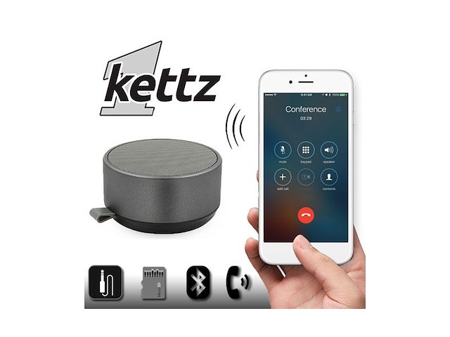 Bluetooth zvučnik Kettz BTK-890 V4.2 sivi