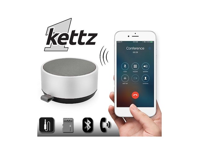 Bluetooth zvučnik Kettz BTK-890 V4.2 srebrni