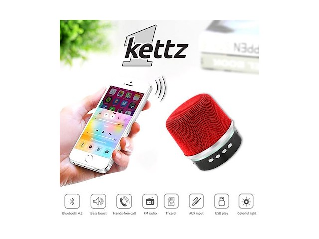 Bluetooth zvučnik Kettz BTK-790 V4.2 crveni