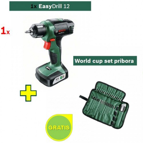 Aku bušilica Bosch EasyDrill 12 + World cup set pribora GRATIS