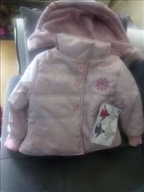 Nova jakna bebi roze sa etiketom za 18m