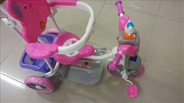 Tricikl za decu sa korpom roze