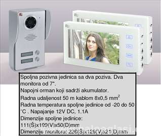 Video interfon set za dve porodice RL 10 W2