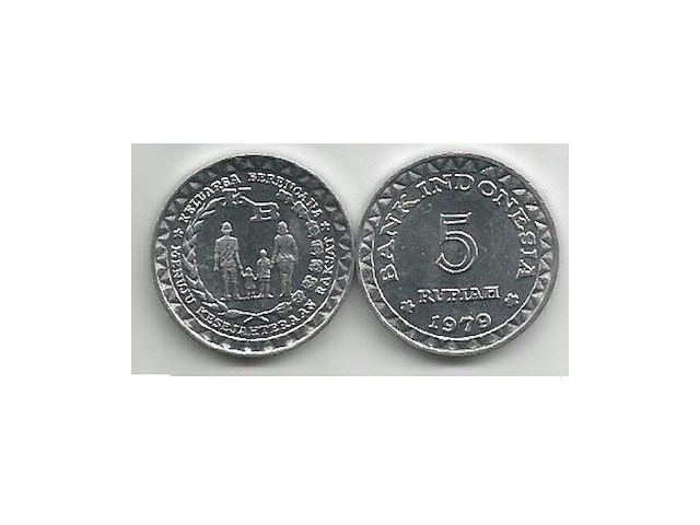 Indonezija 5 rupija 1979. UNC FAO