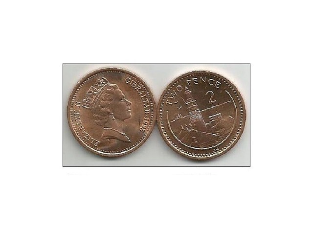 Gibraltar 2 pence 1995.