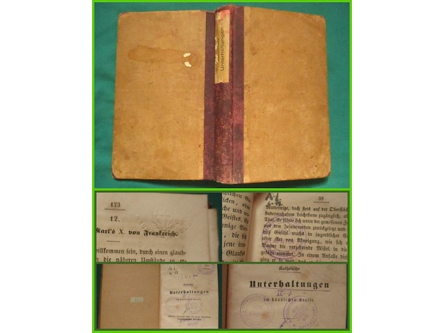 Katholische-Unterhaltungen 1860.Pečati Apatin 1896.