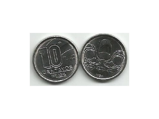 Brazil 10 centavos 1989.