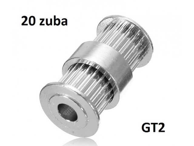 Dupla remenica GT2 - 20 zuba - 5mm