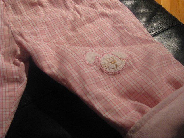 roze termo postavljene pantalone 9-12m, nekorišćene
