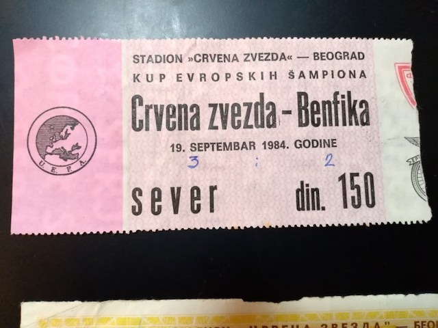 FUDBAL: CRVENA ZVEZDA - BENFIKA 19.09.1984